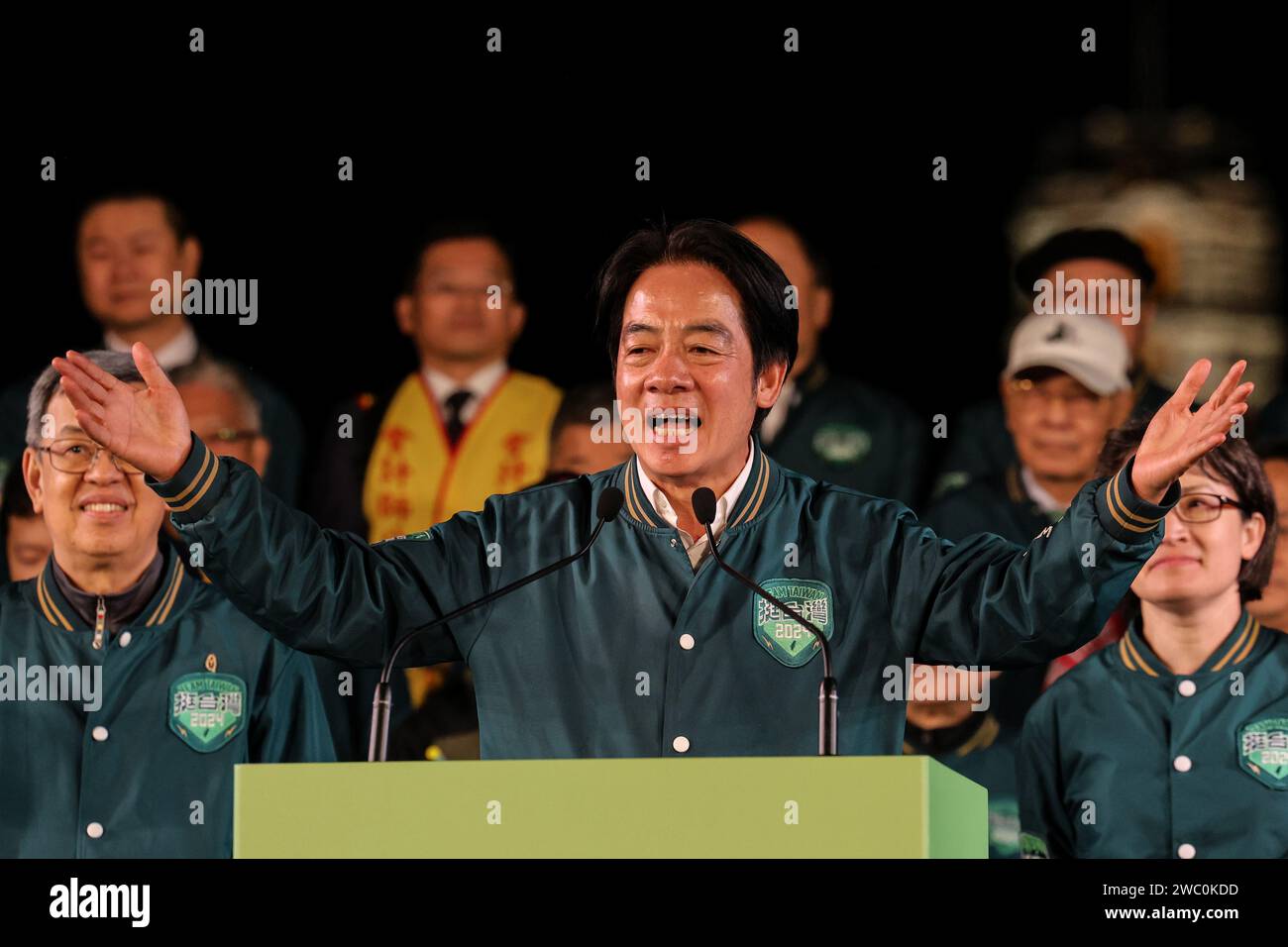 Taipei, Taiwan. 11th Jan, 2024. Lai Ching-te, the presidential ...
