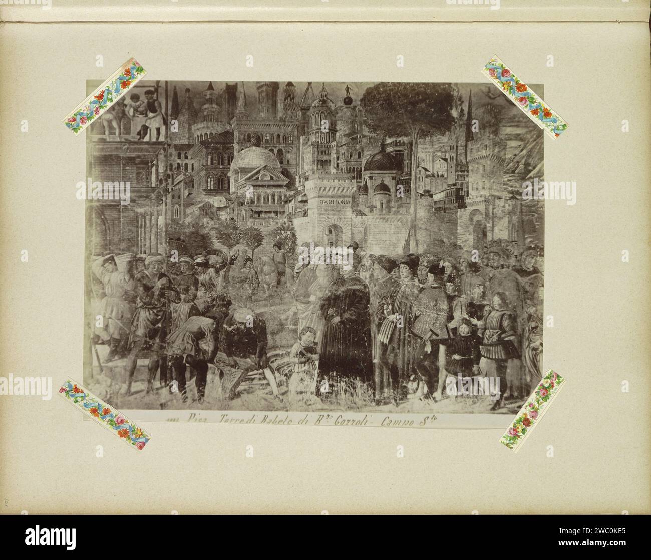 Photo production of a fresco from the Camposante in Pisa, representing ...