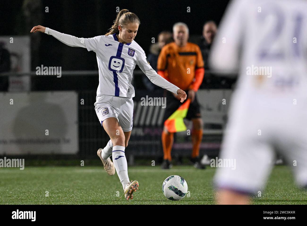 Genk, Belgium. 12th Jan, 2024. Juliette Vidal (56) of Anderlecht ...