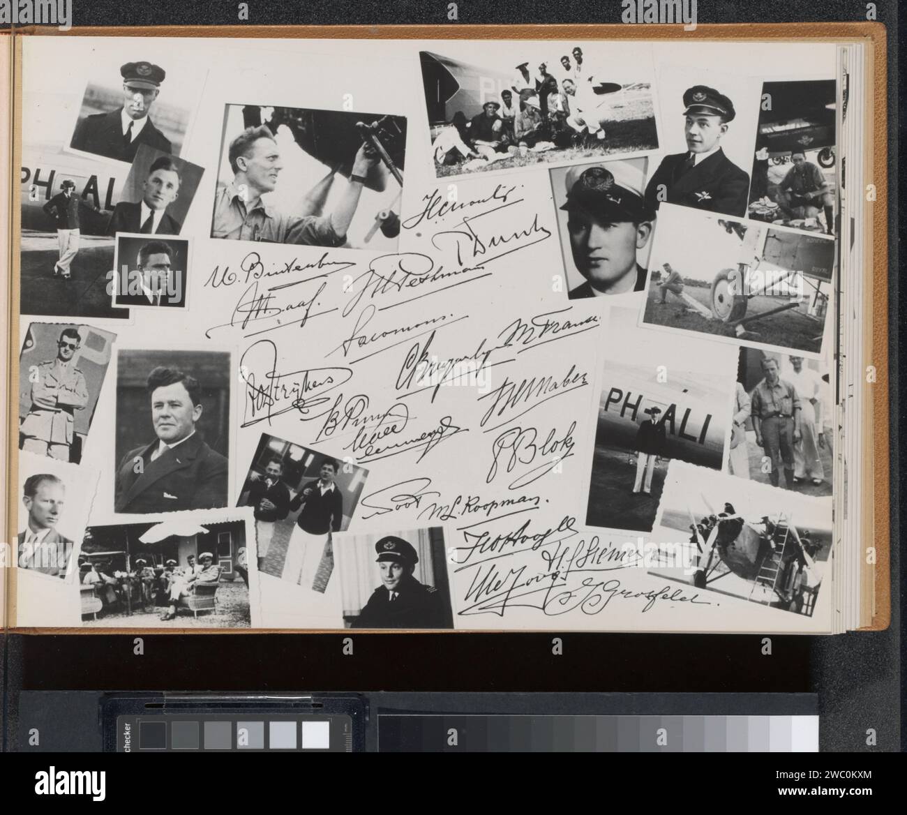 KLM staff and signatures, c. 1949 photograph. photomontage Album ...