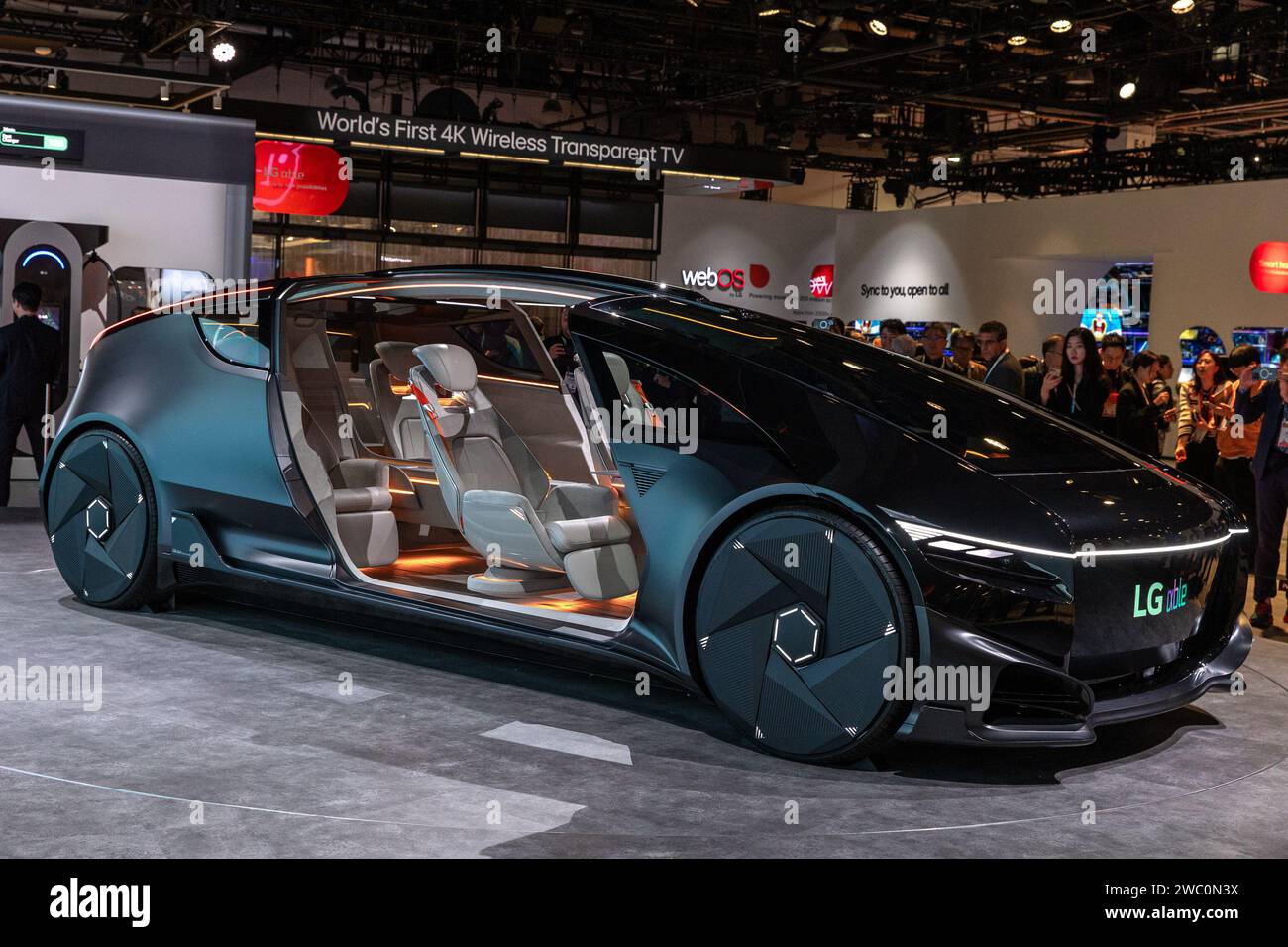 Las Vegas, USA. 12th Jan, 2024. The LG Concept Car is on display during ...