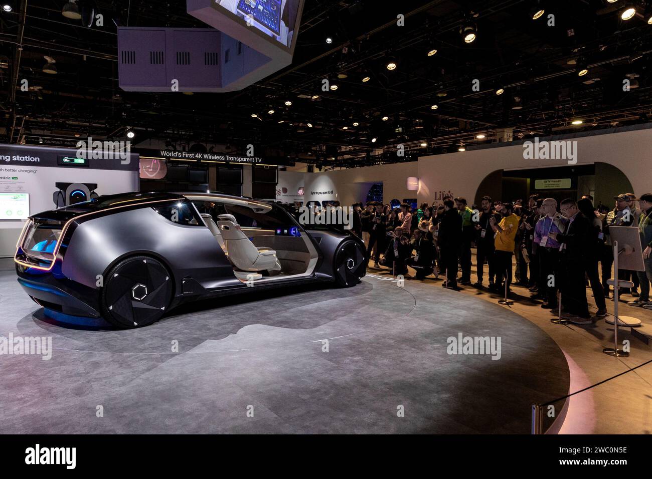 Las Vegas, USA. 12th Jan, 2024. The LG Concept Car is on display during ...