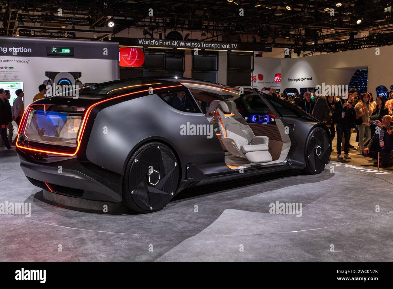 Las Vegas, USA. 12th Jan, 2024. The LG Concept Car is on display during ...