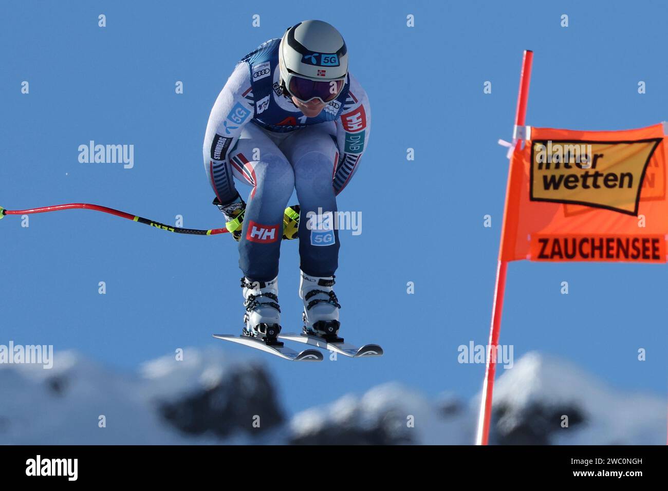 Norway's Ragnhild Mowinckel speeds down the course during an alpine ski ...