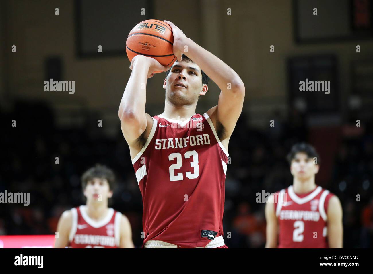 Stanford forward Brandon Angel (23) takes a free throw during an NCAA ...