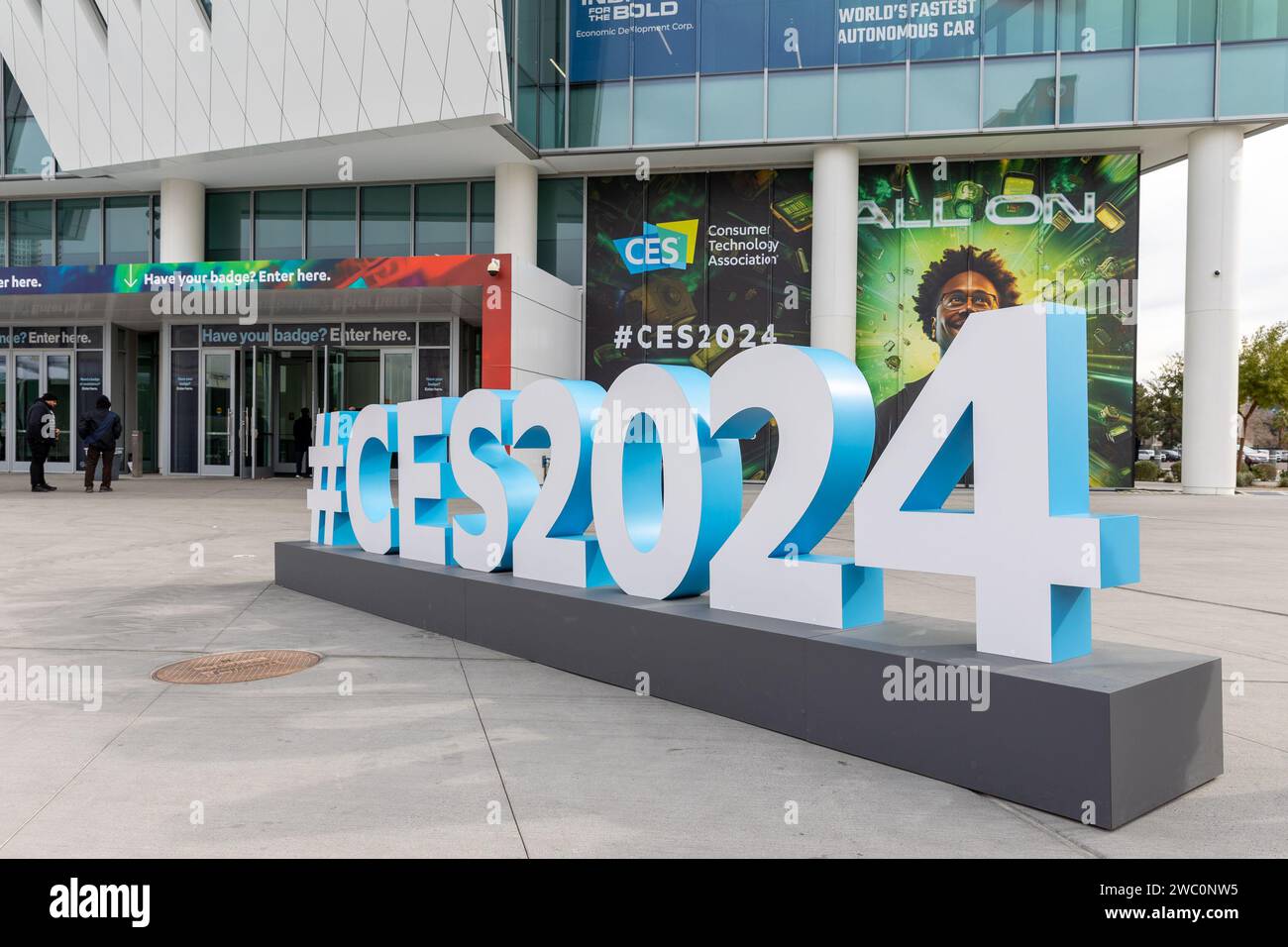 Las Vegas, USA. 12th Jan, 2024. The CES 2024 Logo is a popular photo ...