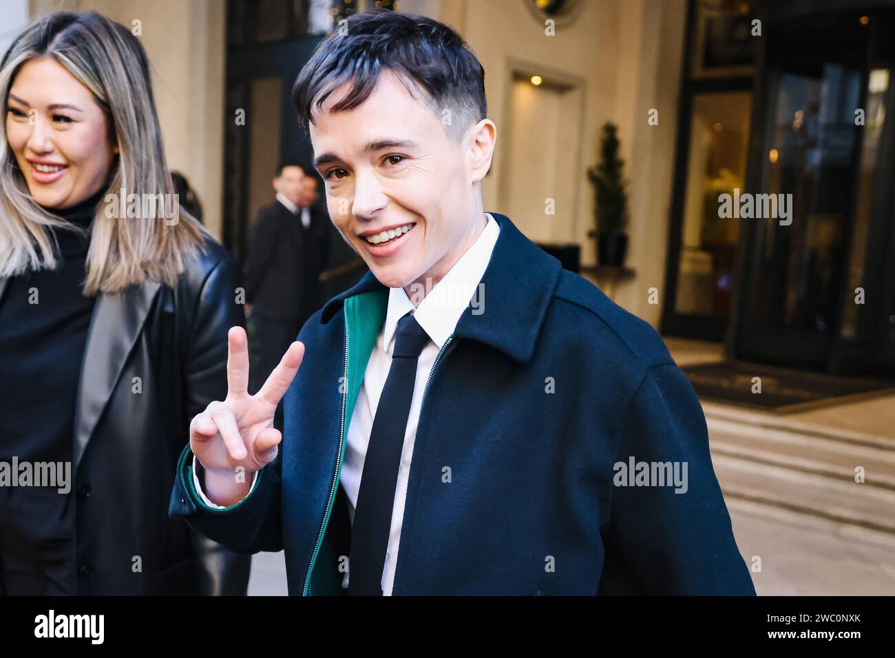 Milan, Italy. 12th Jan, 2024. Elliot Page is attending the Milan ...