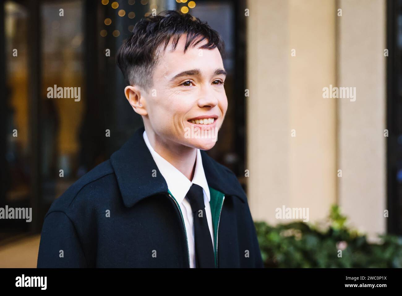 Milan, Italy. 12th Jan, 2024. Elliot Page is attending the Milan ...