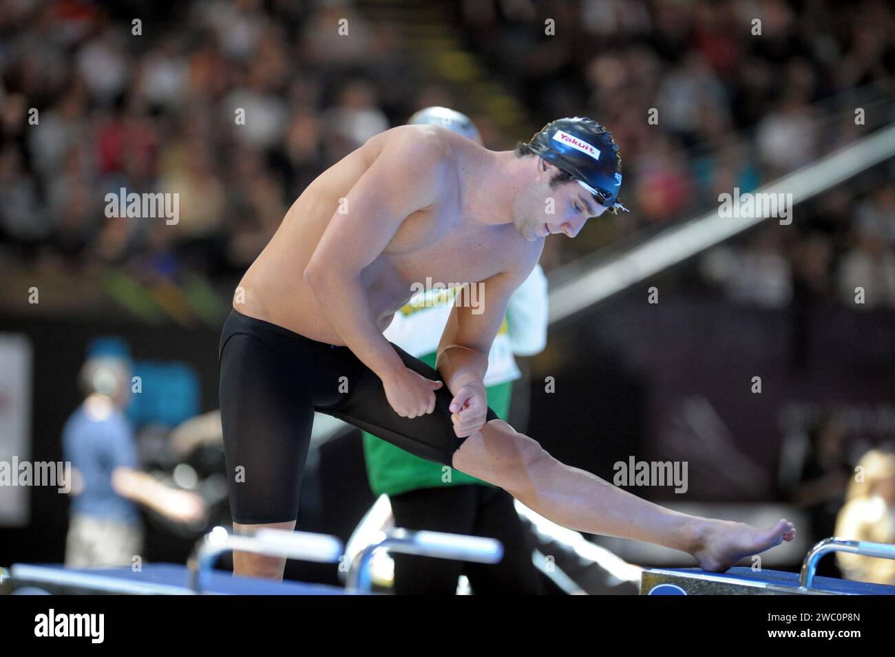 Competitors in the World Short Course Swimming Championships at the MEN ...