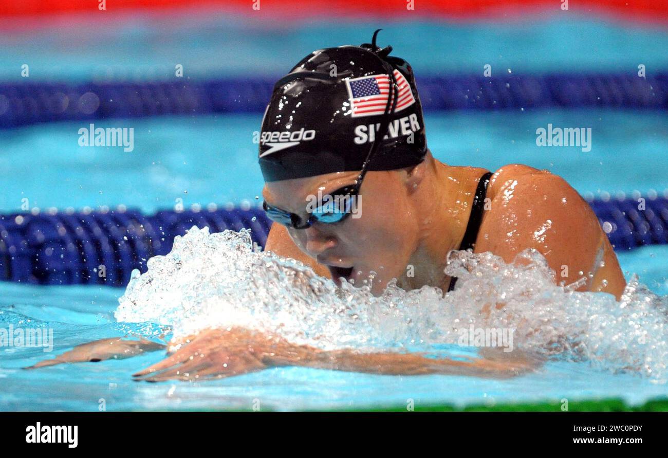US swimmer Emily Silver competes in the World Short Course Swimming ...