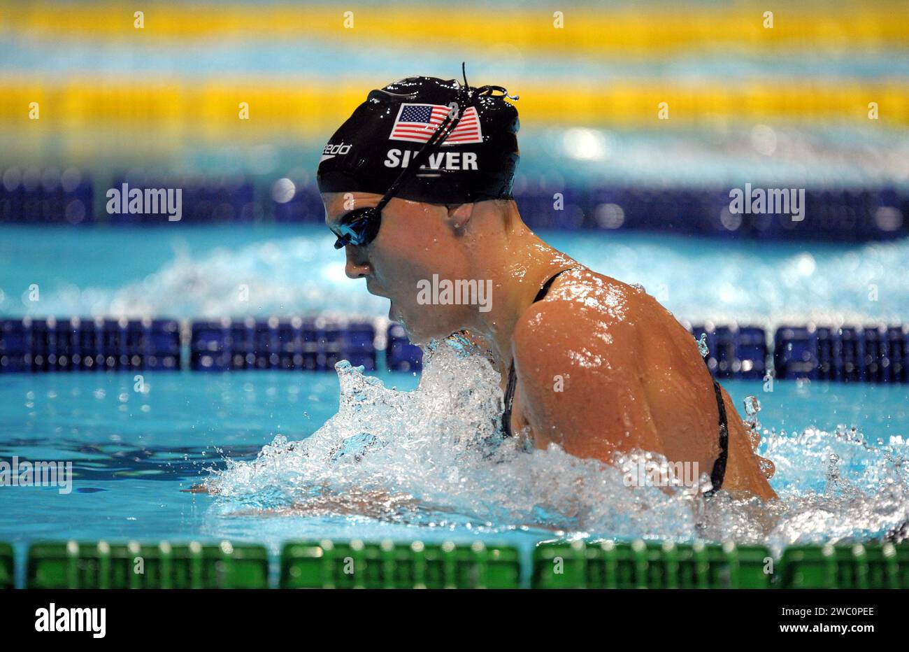 US swimmer Emily Silver competes in the World Short Course Swimming ...