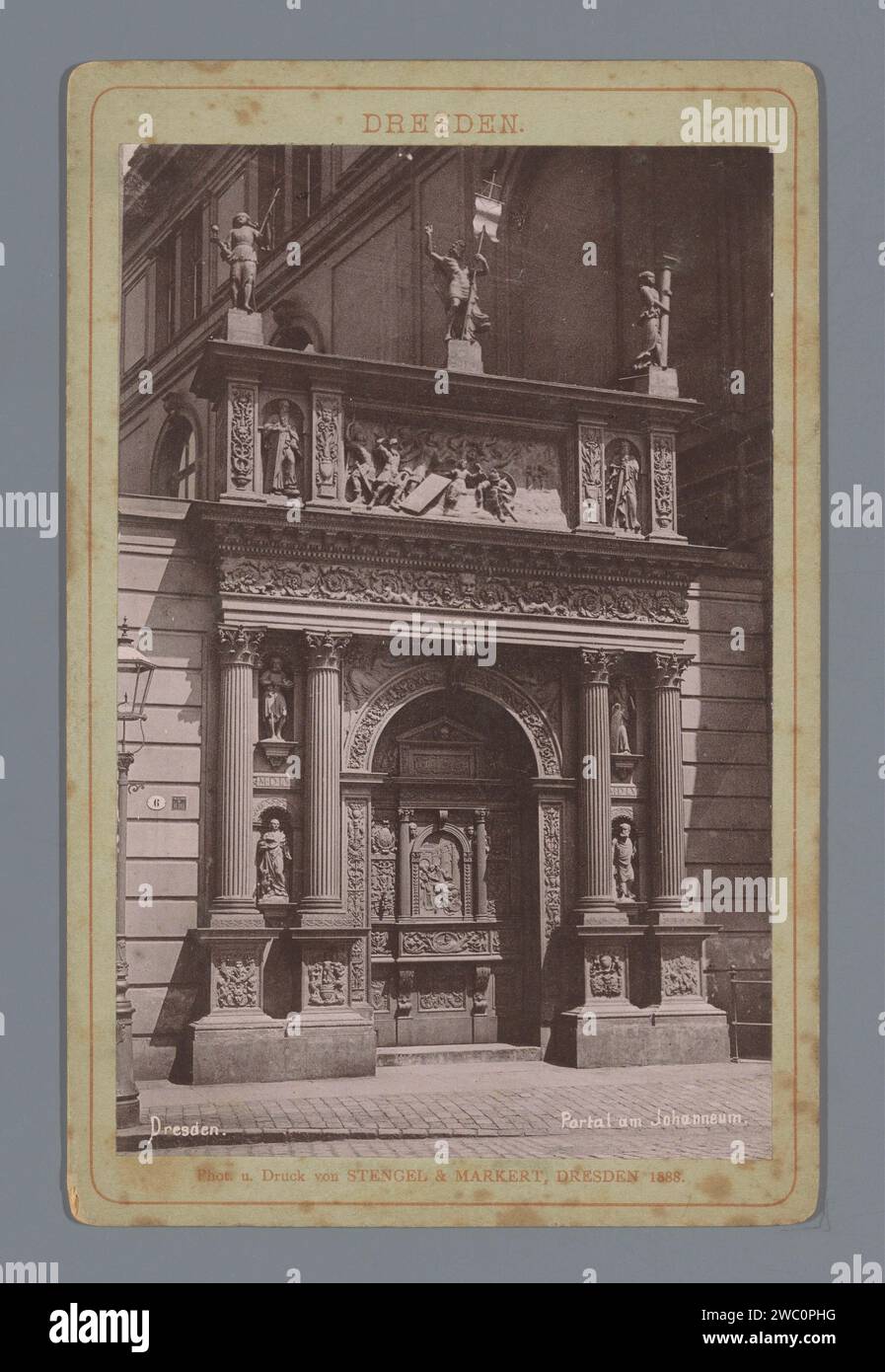 View of the entrance of the Johanneum in Dresden, Stengel & Markert ...