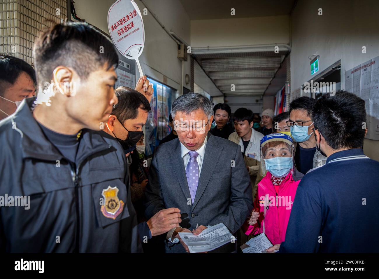 Taipei, Taiwan. 13th Jan, 2024. TPP Presidential Candidate Ko Wen-je ...