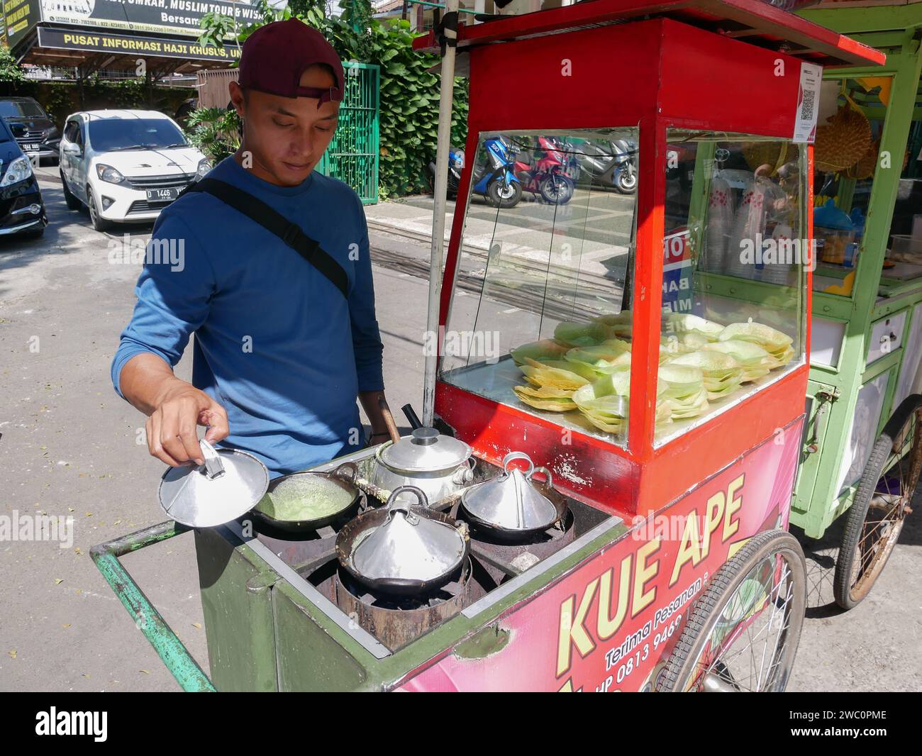 Indonesian Street Food Cart or Gerobak, a traditional push cart in ...