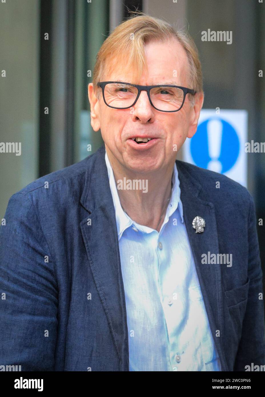 Timothy Spall, English actor and presenter, at the BBC in London ...