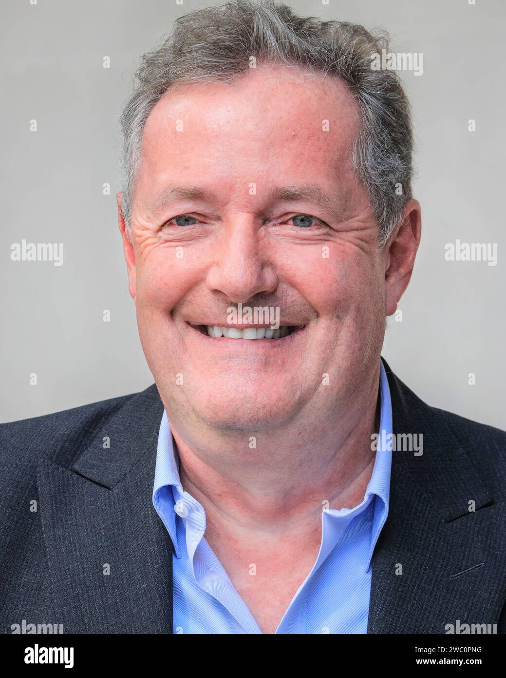 Piers Morgan, broadcaster, journalist and presenter, close up face ...