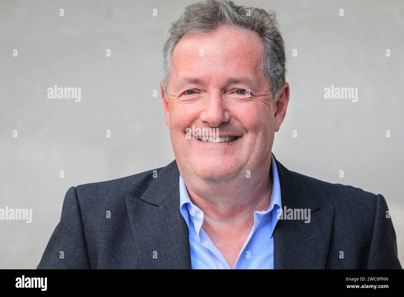 Piers Morgan, broadcaster, journalist and presenter, close up face ...