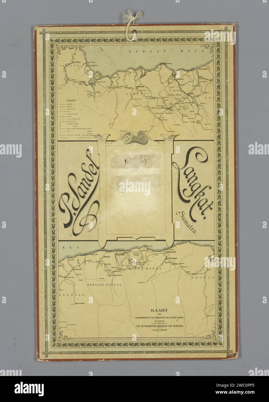 Map of Langkat on Sumatra, Anonymous, 1885 - 1920 print paper ...