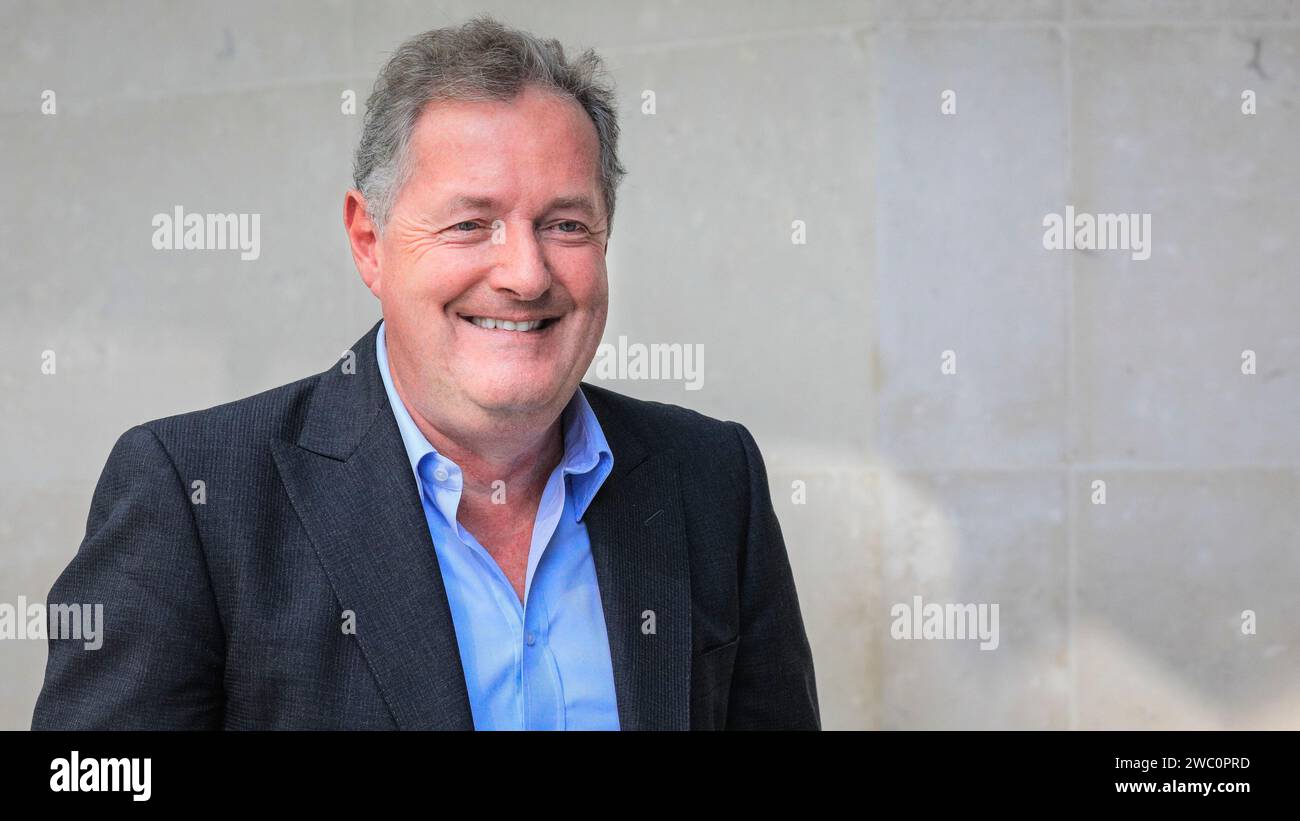 Piers Morgan, broadcaster, journalist and presenter, close up face ...