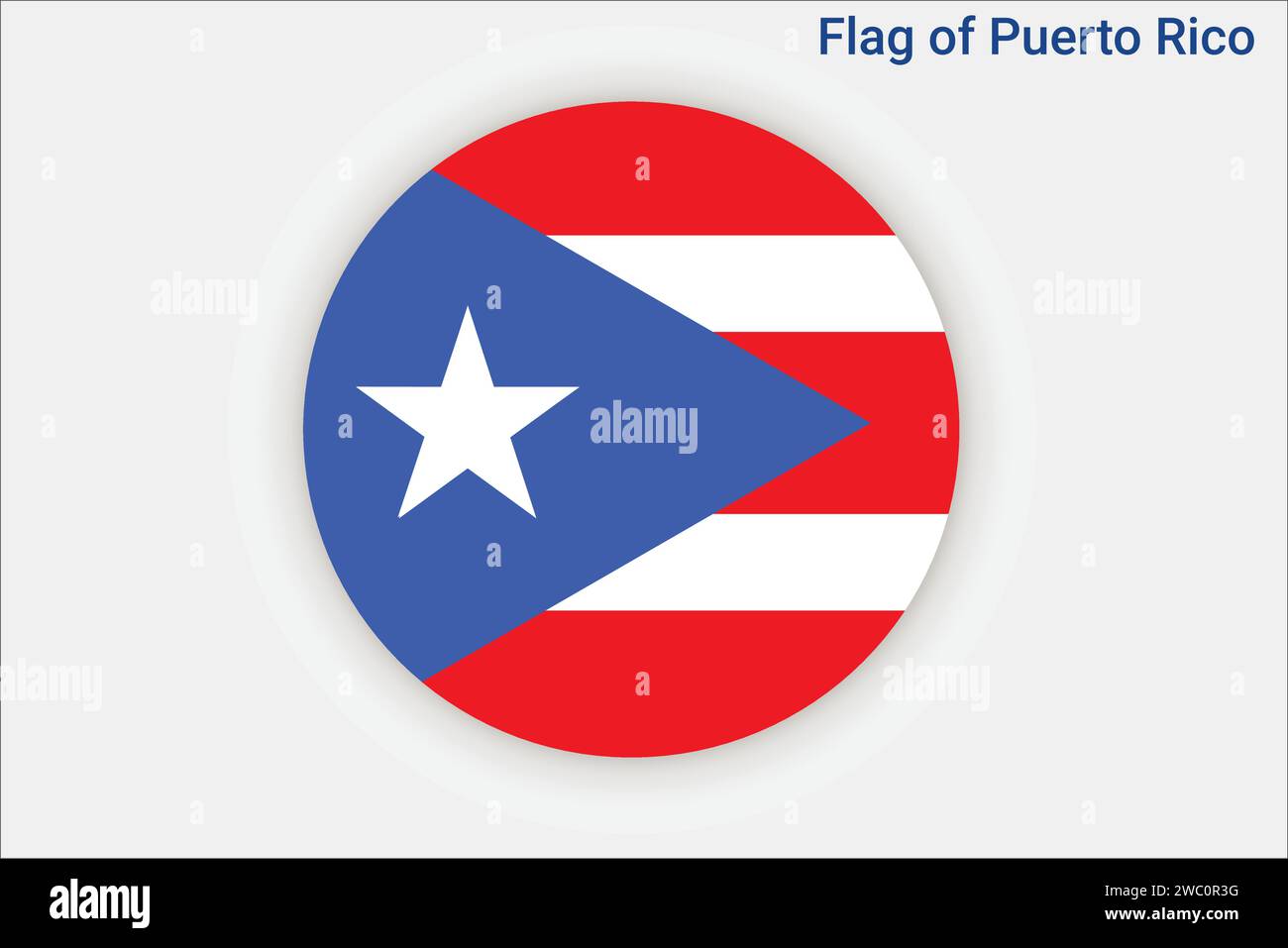 High detailed flag of Puerto Rico. National Puerto Rico flag. North ...