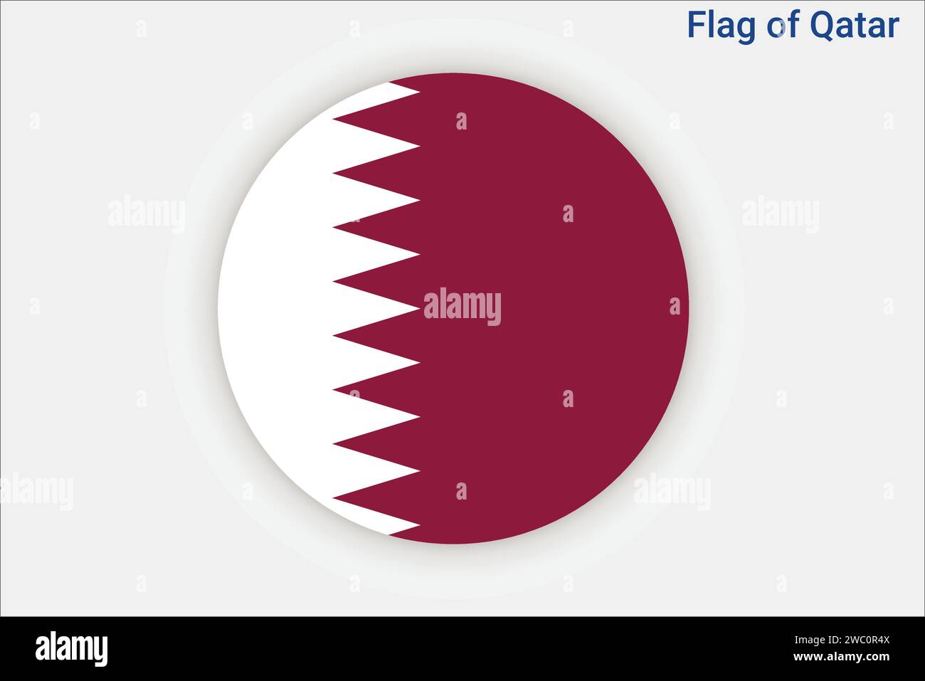 High detailed flag of Qatar. National Qatar flag. Asia. 3D illustration ...