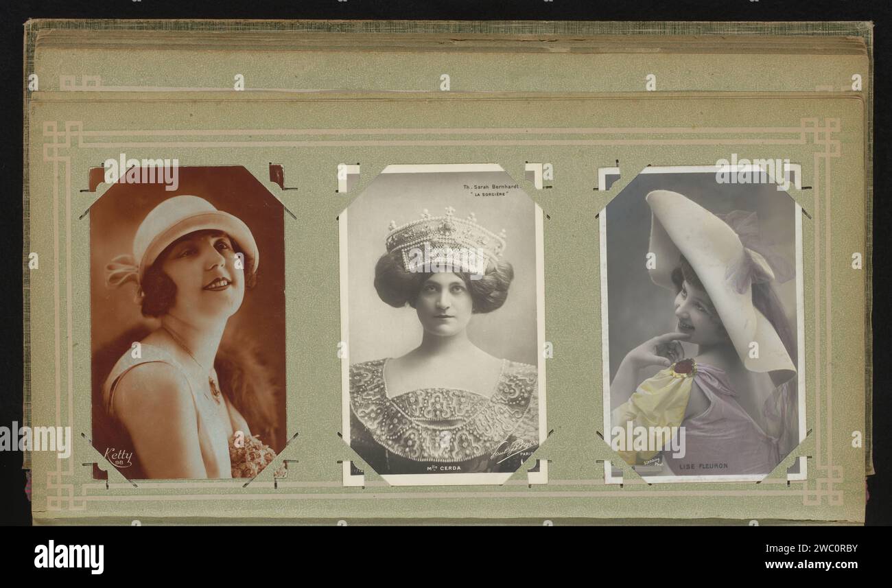 Three portraits of actresses, including Lise Fleuron, Paul Boyer (1861 ...