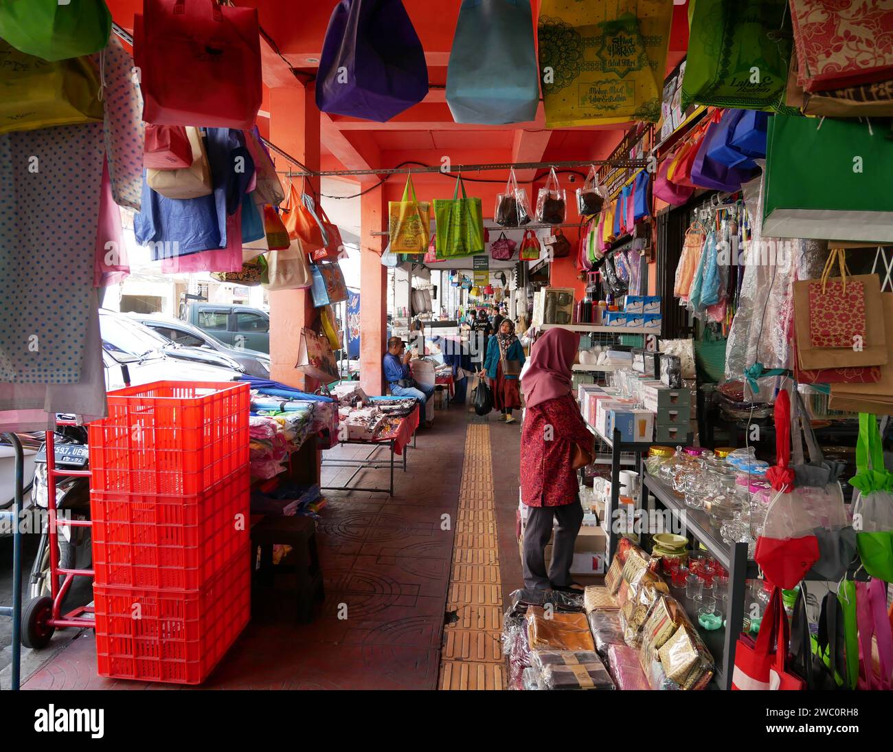 Shop houses in old Bandung City on Jl. Cibadak in West Java, Indonesia ...