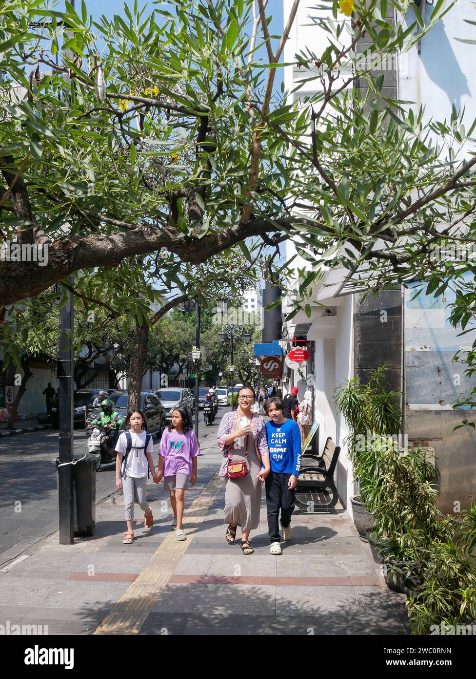 Braga Street in Bandung City, West Java, Indonesia is a popular ...
