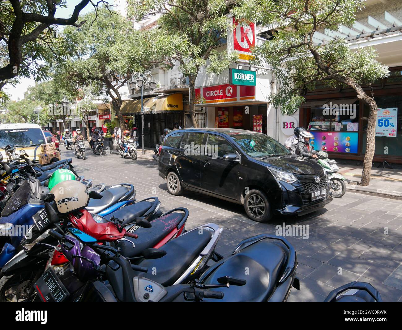 Braga Street in Bandung City, West Java, Indonesia is a popular ...