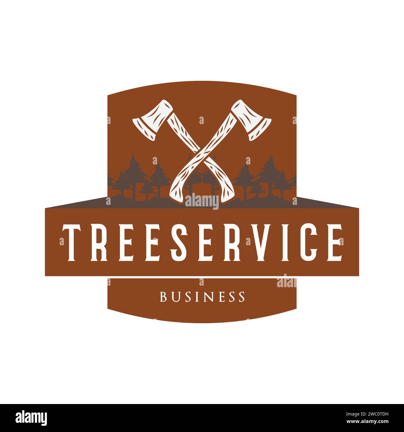 Tree Service Icon Logo Design Template Stock Vector Image & Art - Alamy
