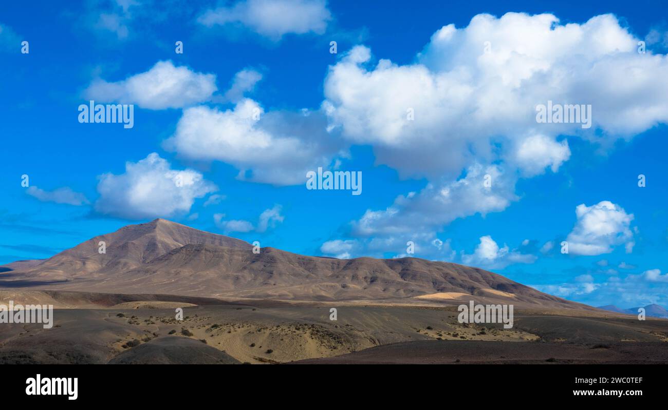 Spectacular view of the Fire Mountains at Timanfaya National Park, this ...