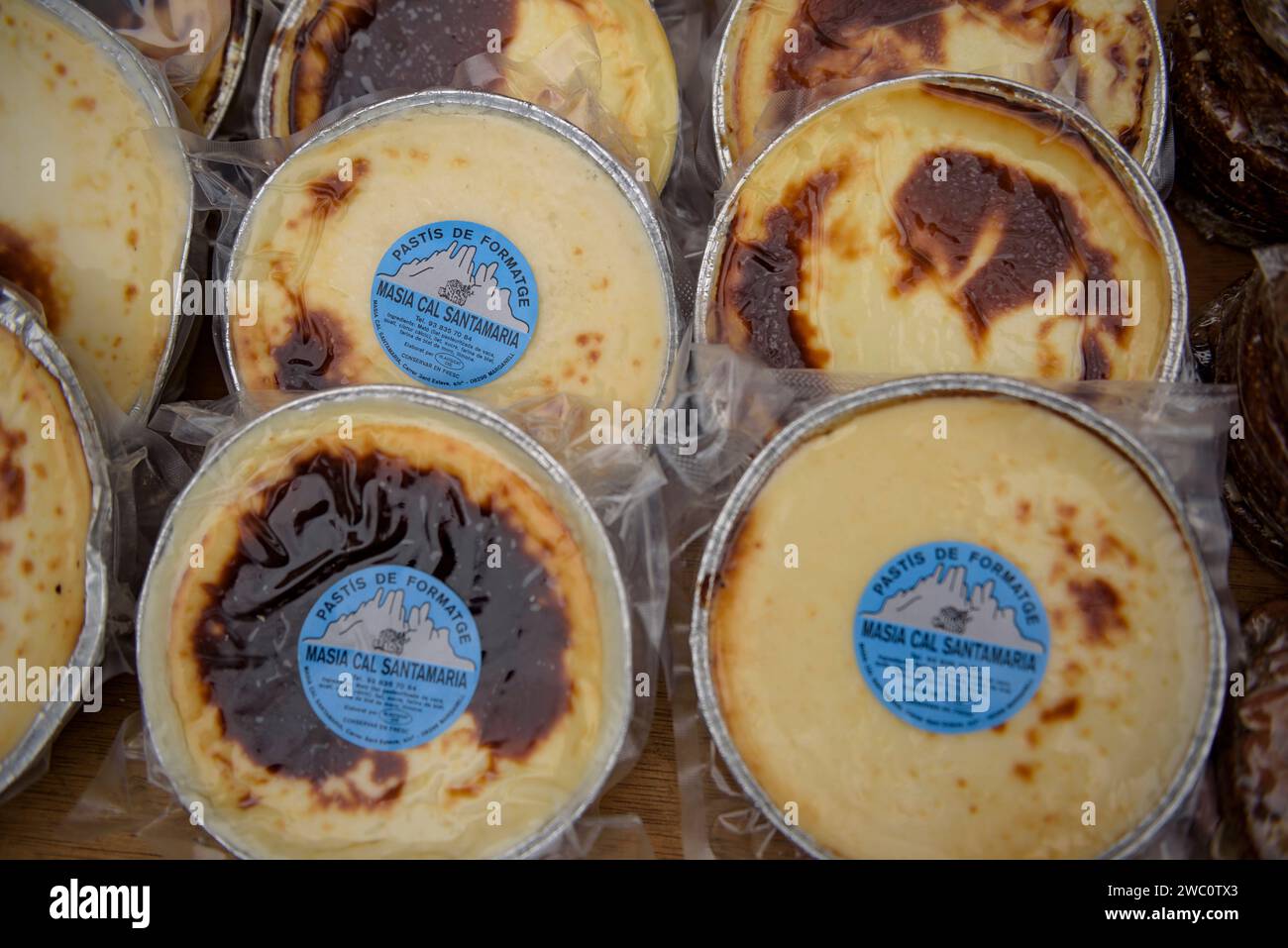 Traditional catalan gastronomic products from the market under the ...