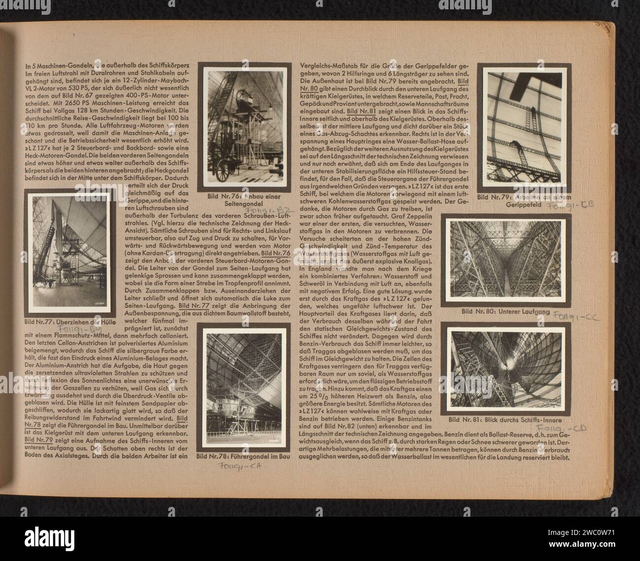 Construction of a Zeppelin, Anonymous, c. 1905 - c. 1925 photograph Six ...