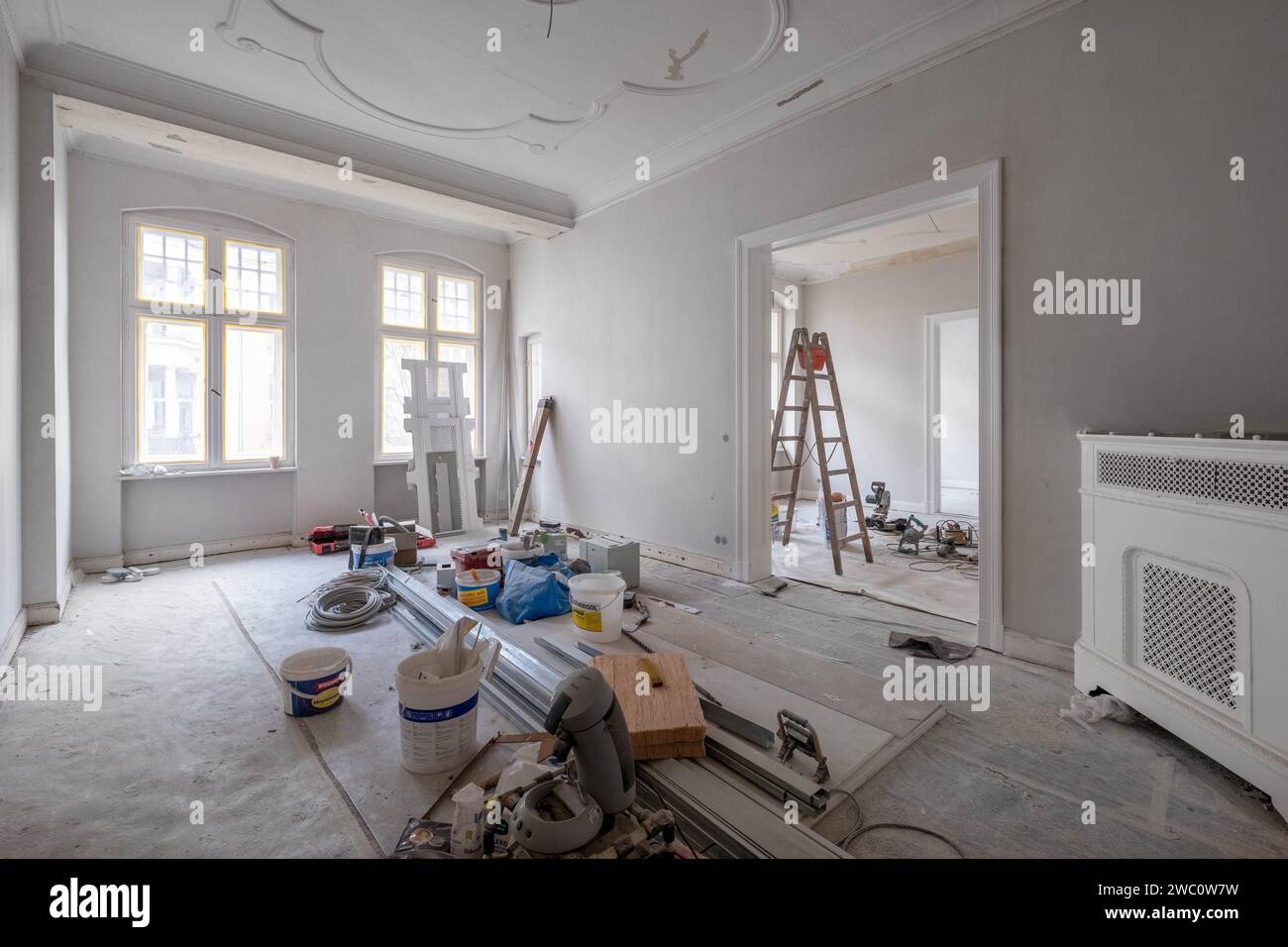 Home renovation, Apartment room during refurbishment Stock Photo - Alamy