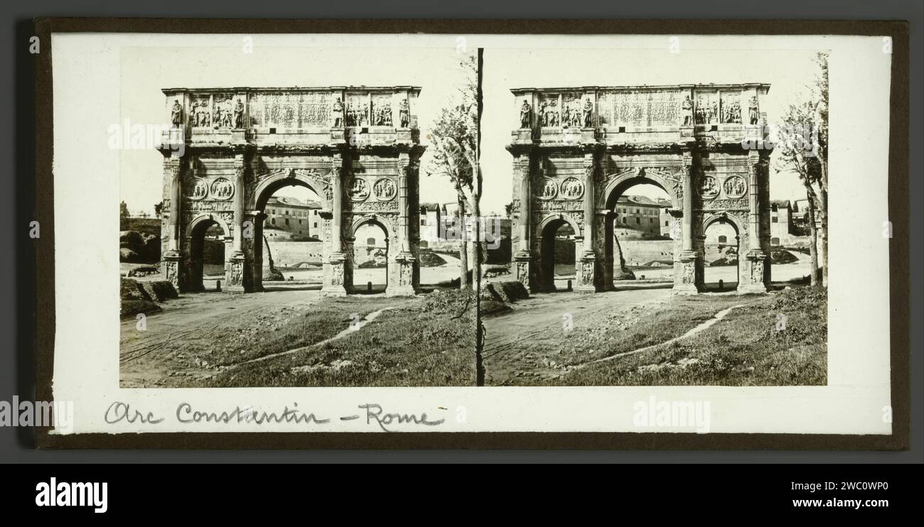 View of the arch of Constantijn in Rome, Anonymous, 1856 - 1890 Rome ...
