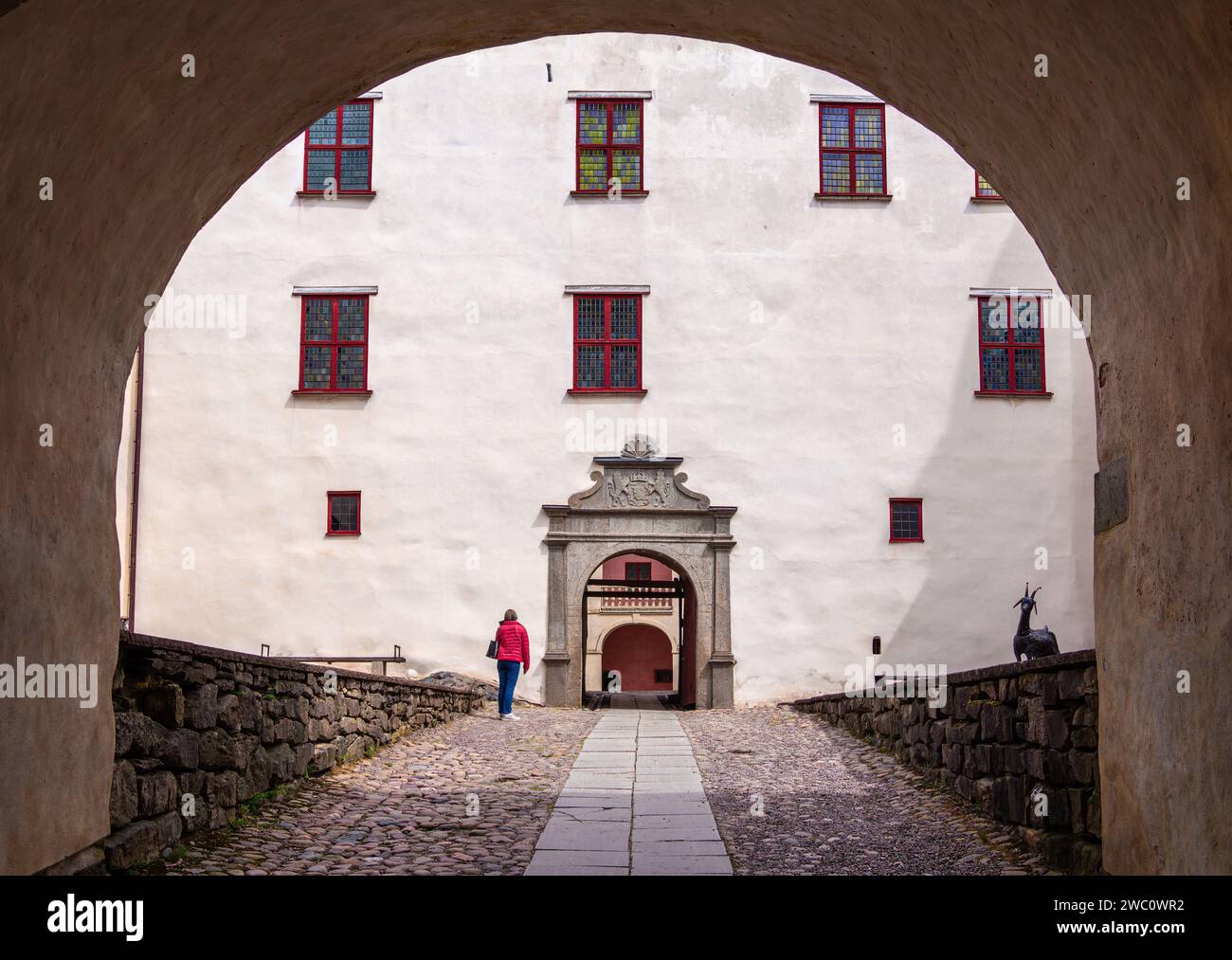 Lacko, Sweden - May 29, 2023: Inner courtyard of the Swedish Baroque ...