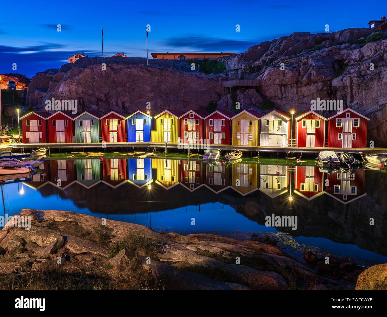 Smogen, Sweden - May 24, 2023: Idyllic colorful fisherman cabins ...
