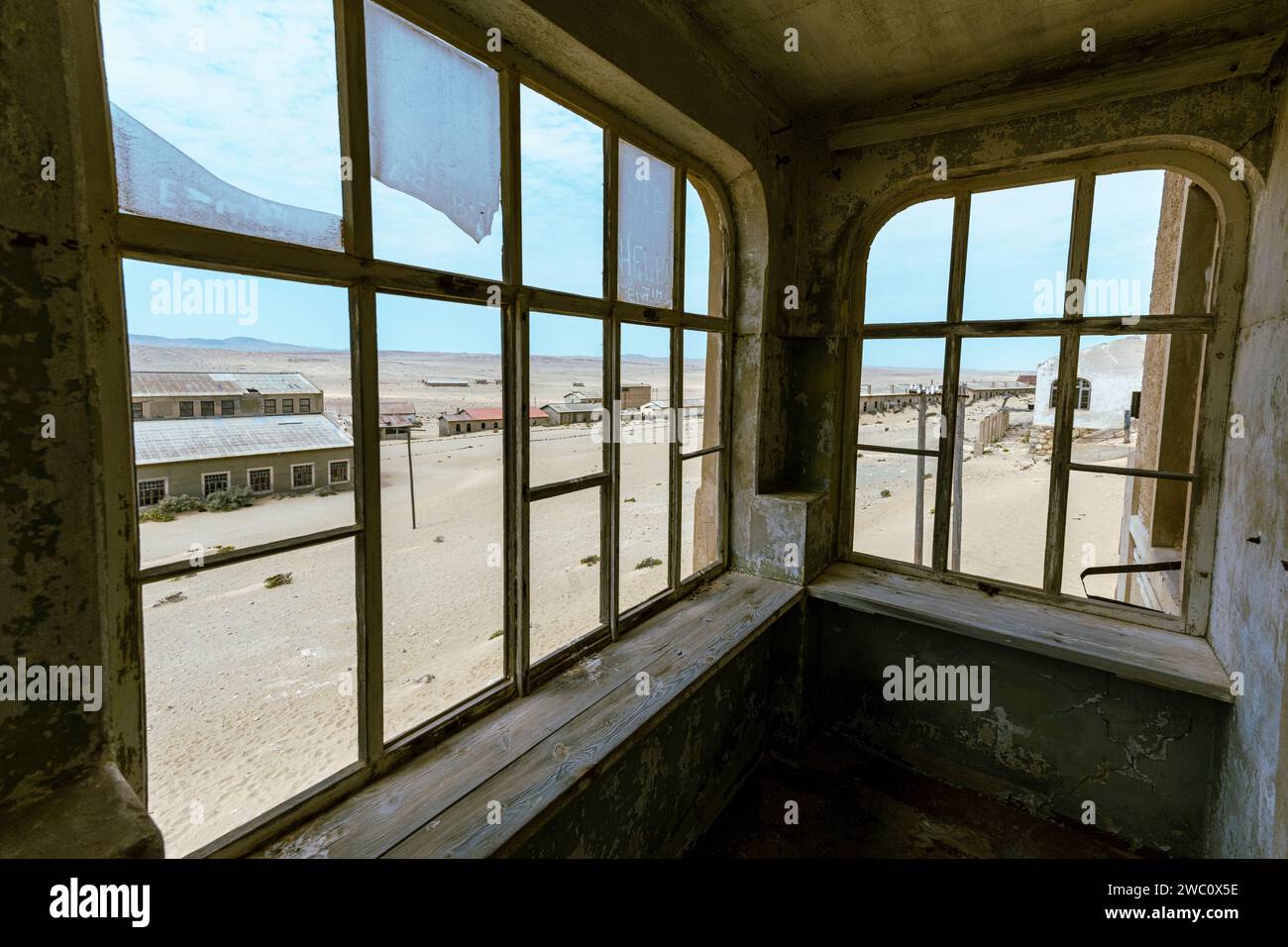 The Interior of some of the old abandoned buildings of Kolmanskop on ...