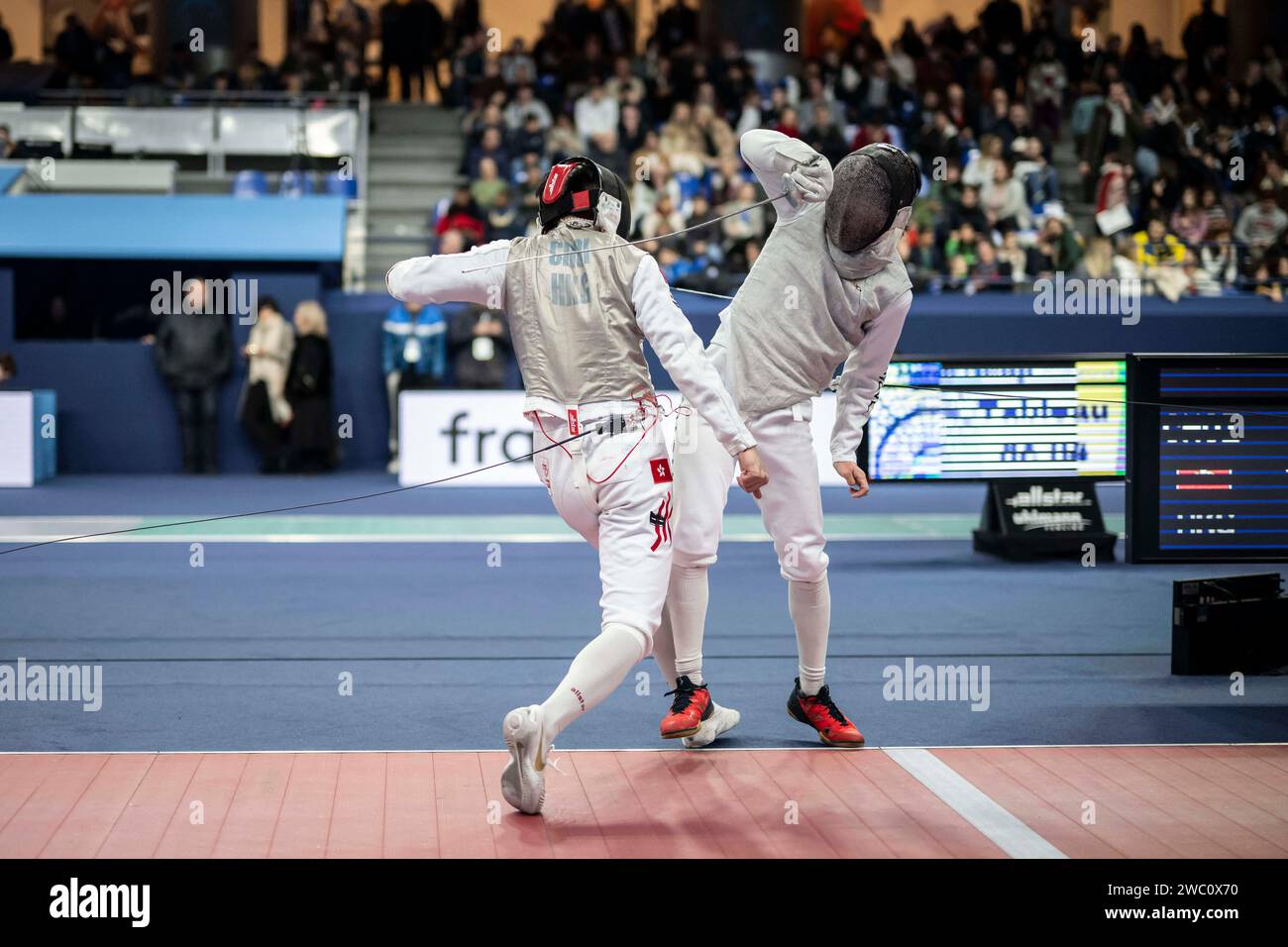 Paris, France. 13th Jan, 2024. Fencing Match (foil) between Fukuda ...