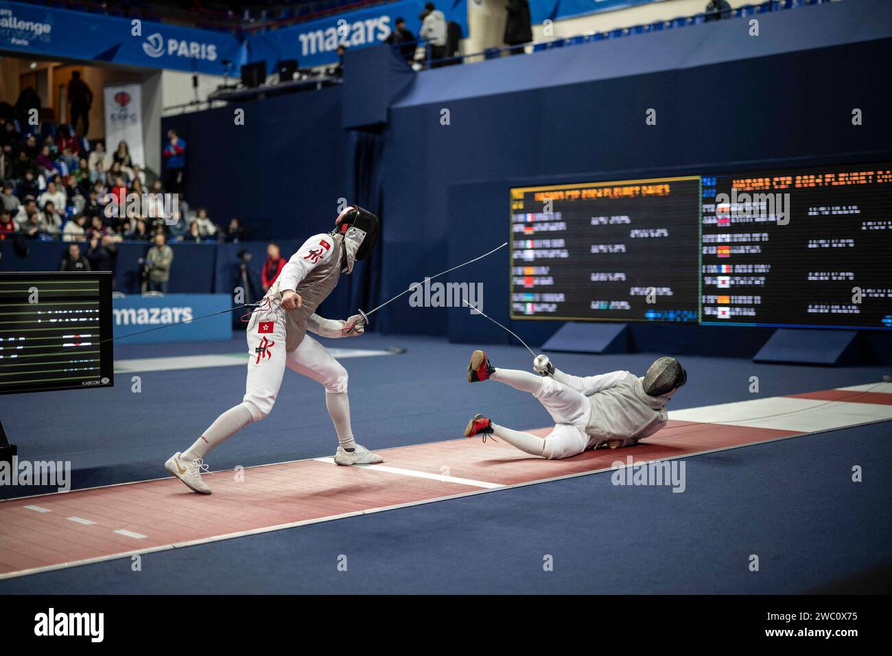 Paris, France. 13th Jan, 2024. Fencing Match (foil) between Fukuda ...