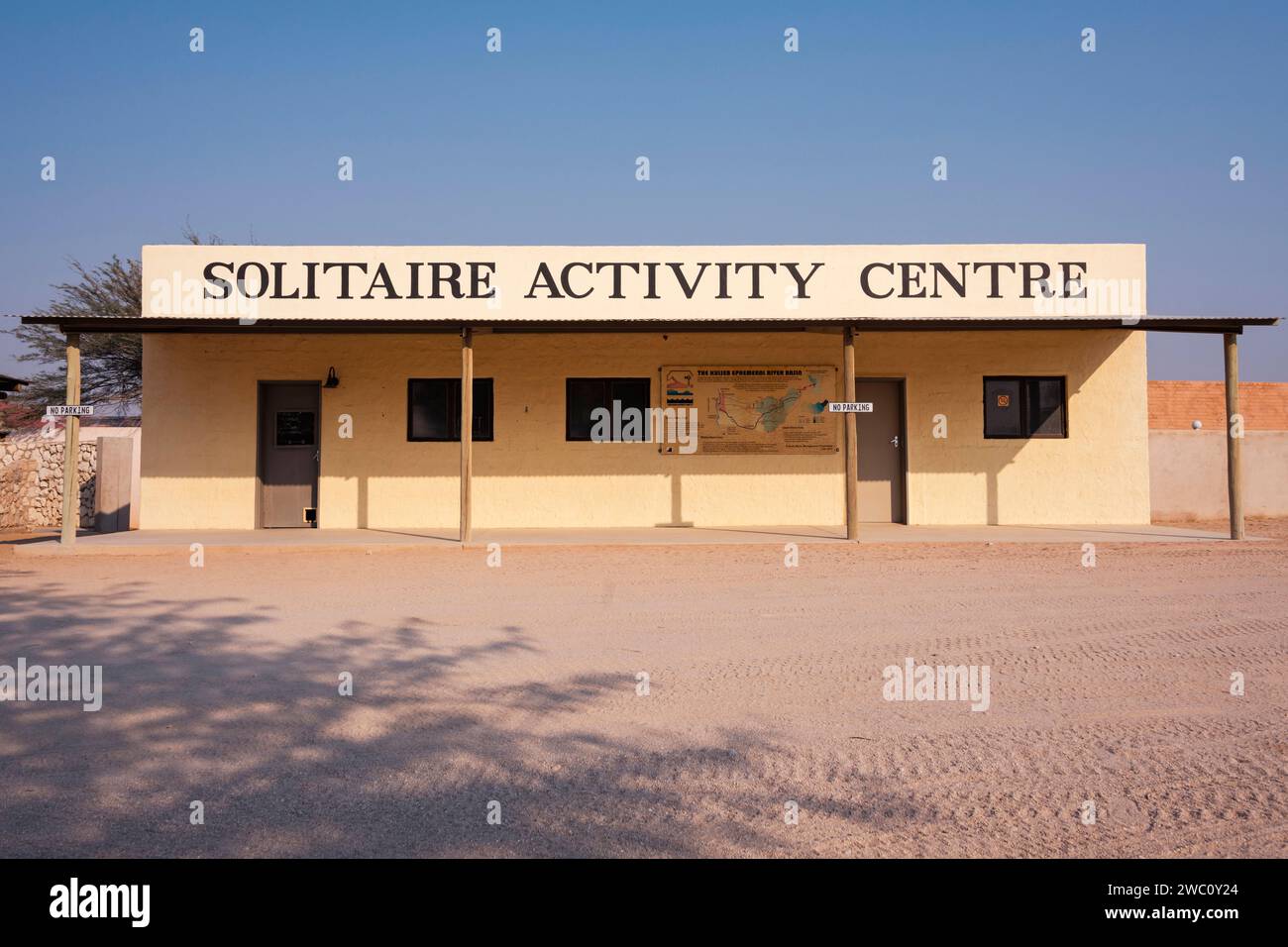 The Solitaire Activity Centre building in Solitaire in the Namibian Desert Stock Photo - Alamy