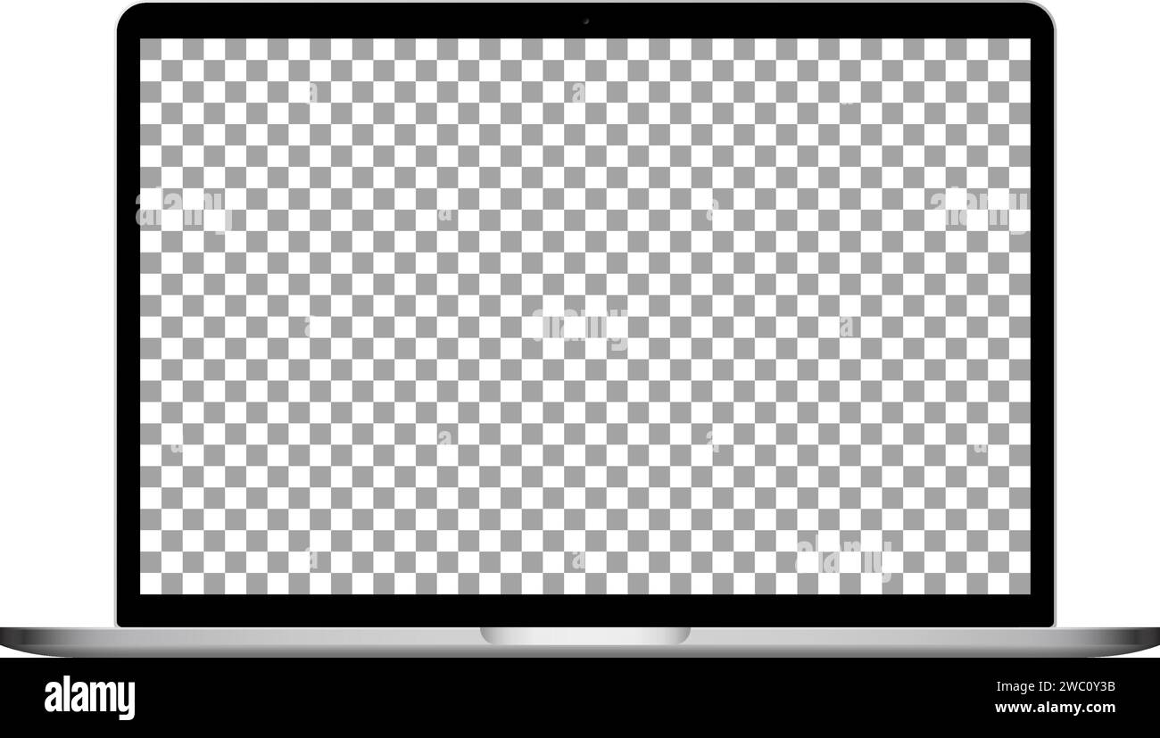 Laptop screen transparent background Stock Vector Images - Alamy