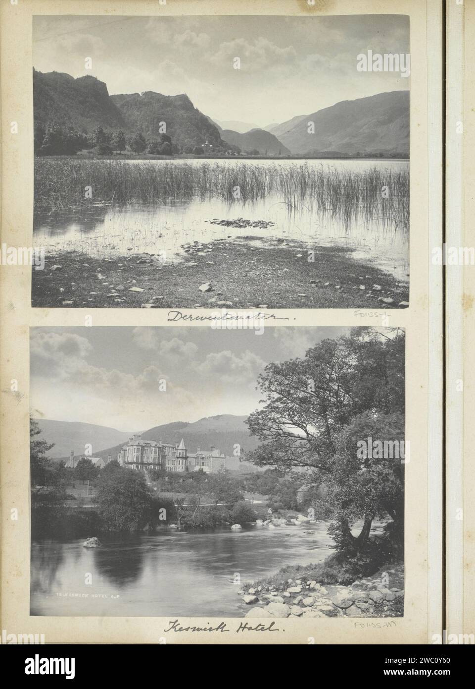 Keswick Hotel in Keswick, seen over a water, 1898 photograph Part of ...