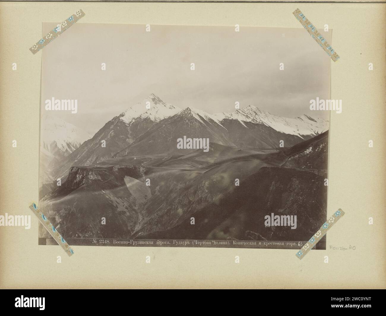 Mountain landscape at the military road in Georgia, Dimitri Ivanovitch ...