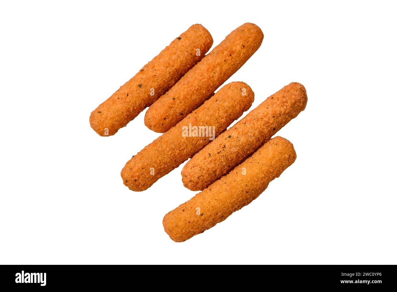 Delicious crispy cheese sticks with mozzarella, salt and spices ...