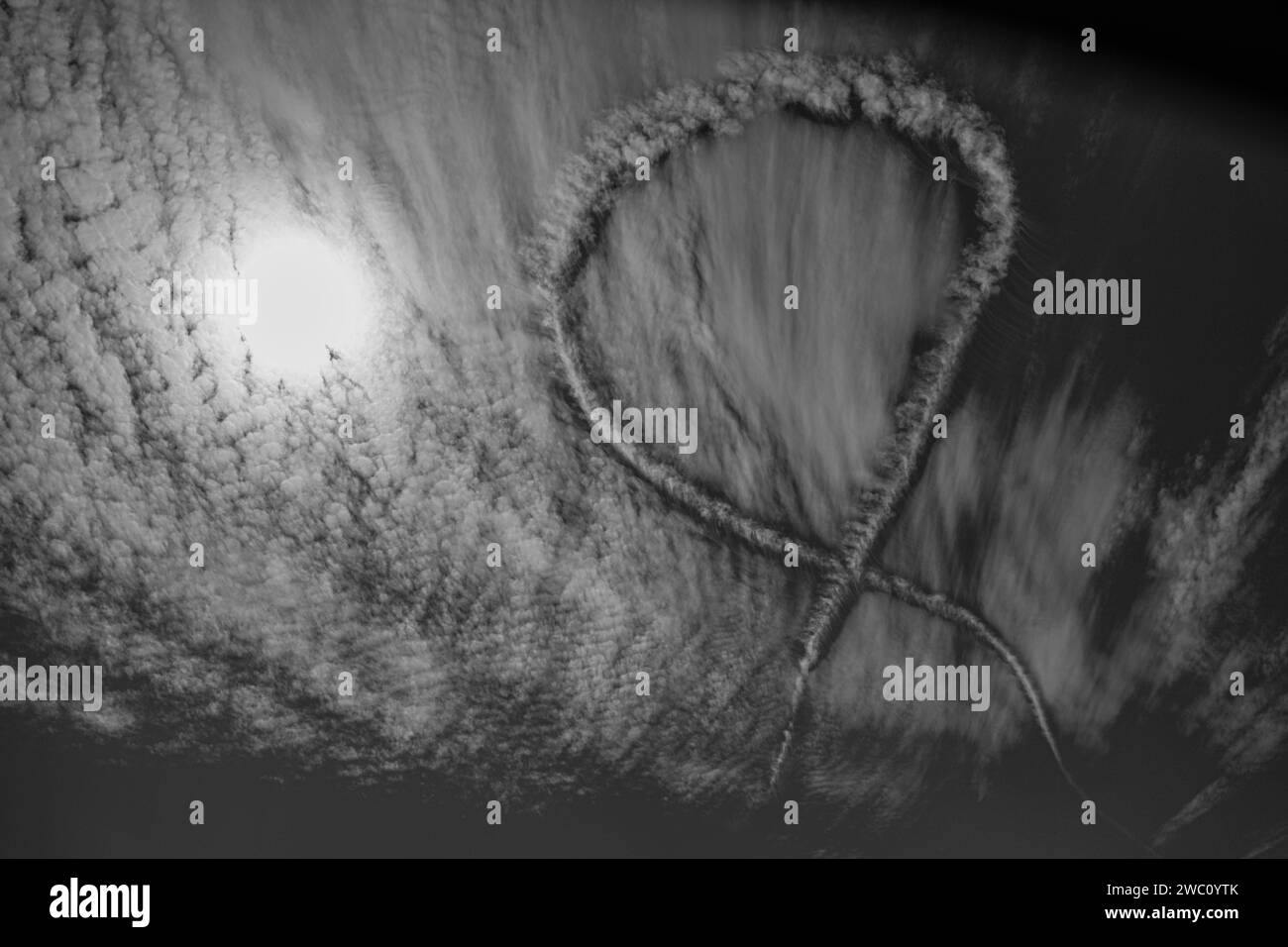 Bring them home sign in the skies together with high clouds and blue ...