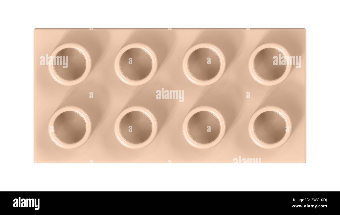 Desert Sand Lego Block Isolated on a White Background. Close Up View of ...