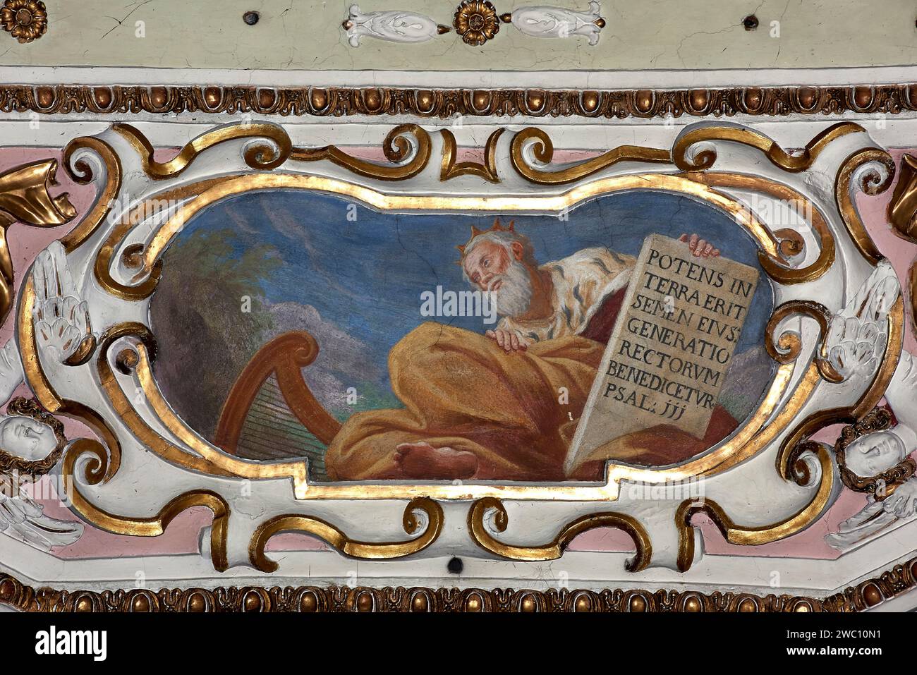 Profeta David - affresco - Giulio Quaglio - 1717 - Sforzatica (Bg ...