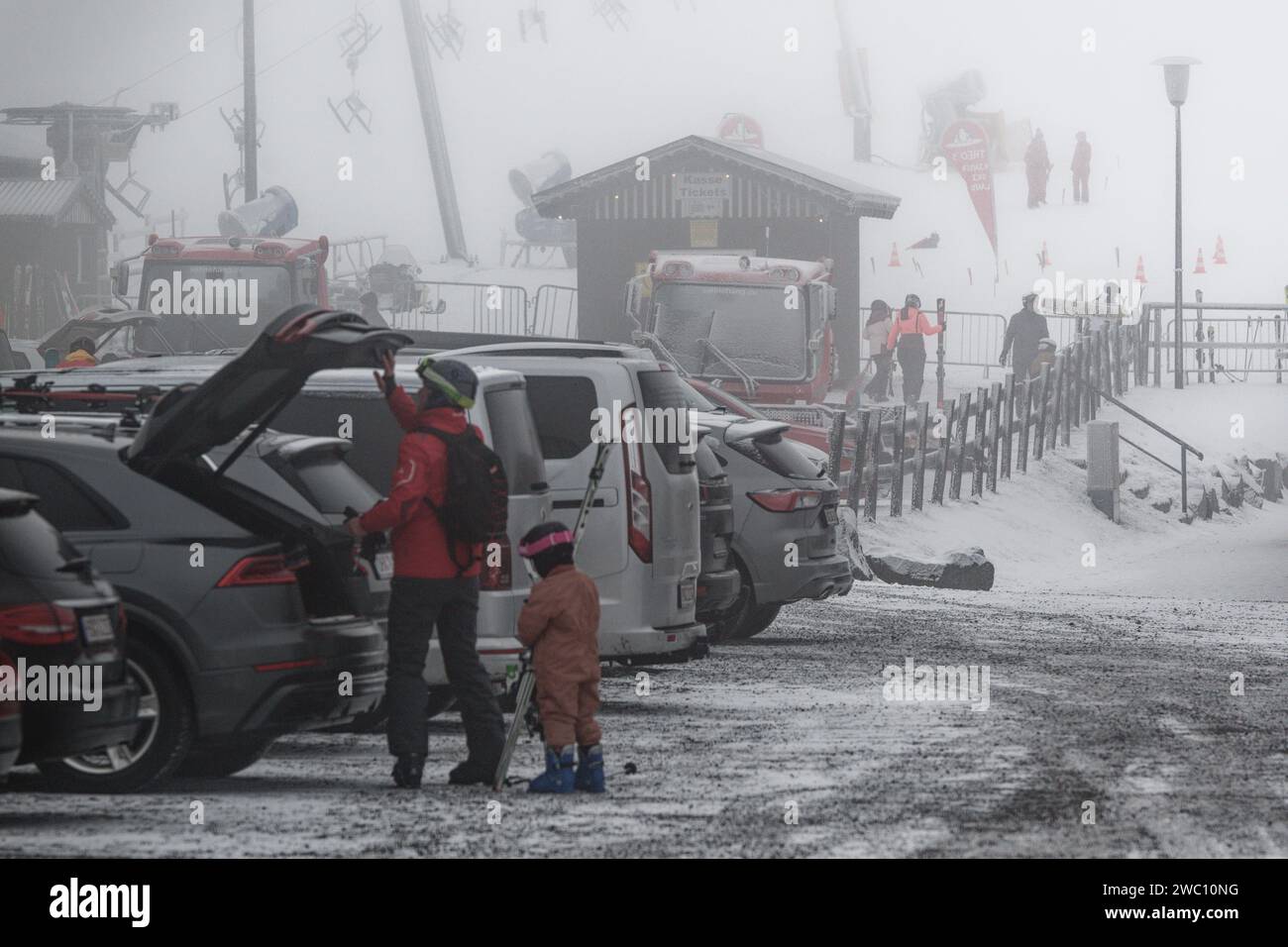 Winterberg, Germany. 13th Jan, 2024. With fog and temperatures just ...
