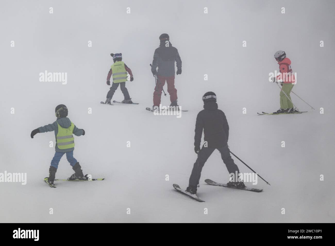 Winterberg, Germany. 13th Jan, 2024. With fog and temperatures just ...